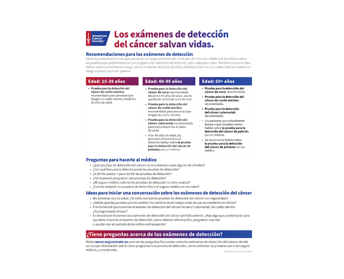 Pruebas de detección | Recursos y respuestas a preguntas comunes ...